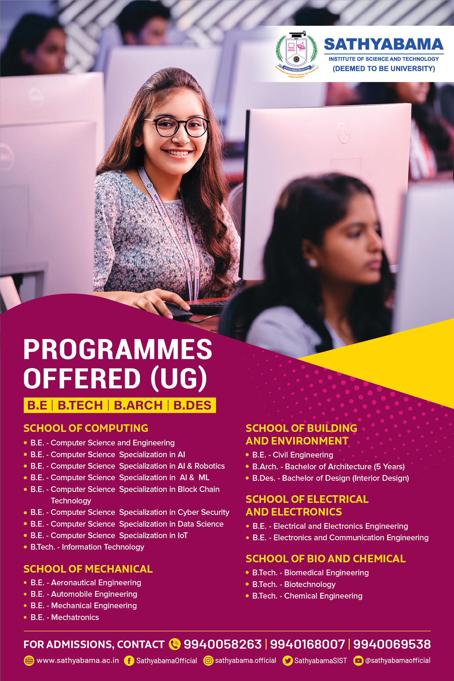 Sathyabama University Application Form 2023 - Printable Forms Free Online